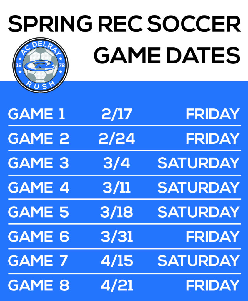 Spring Recreation Soccer | AC Delray Rush Spring Recreation Soccer | AC Delray Rush